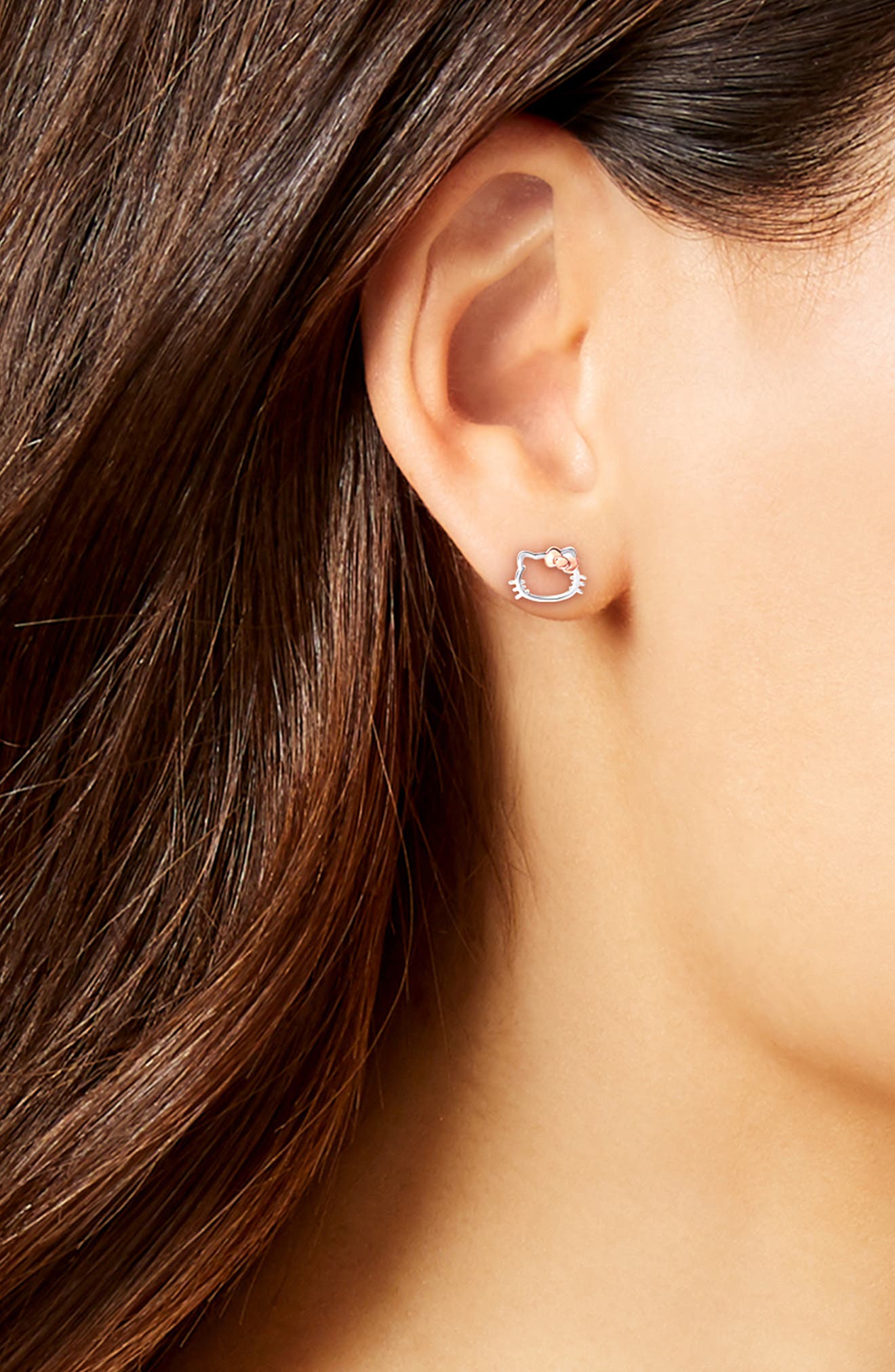 Hello Kitty® Sterling Silver Hello Kitty Stud Earrings | Nordstromrack