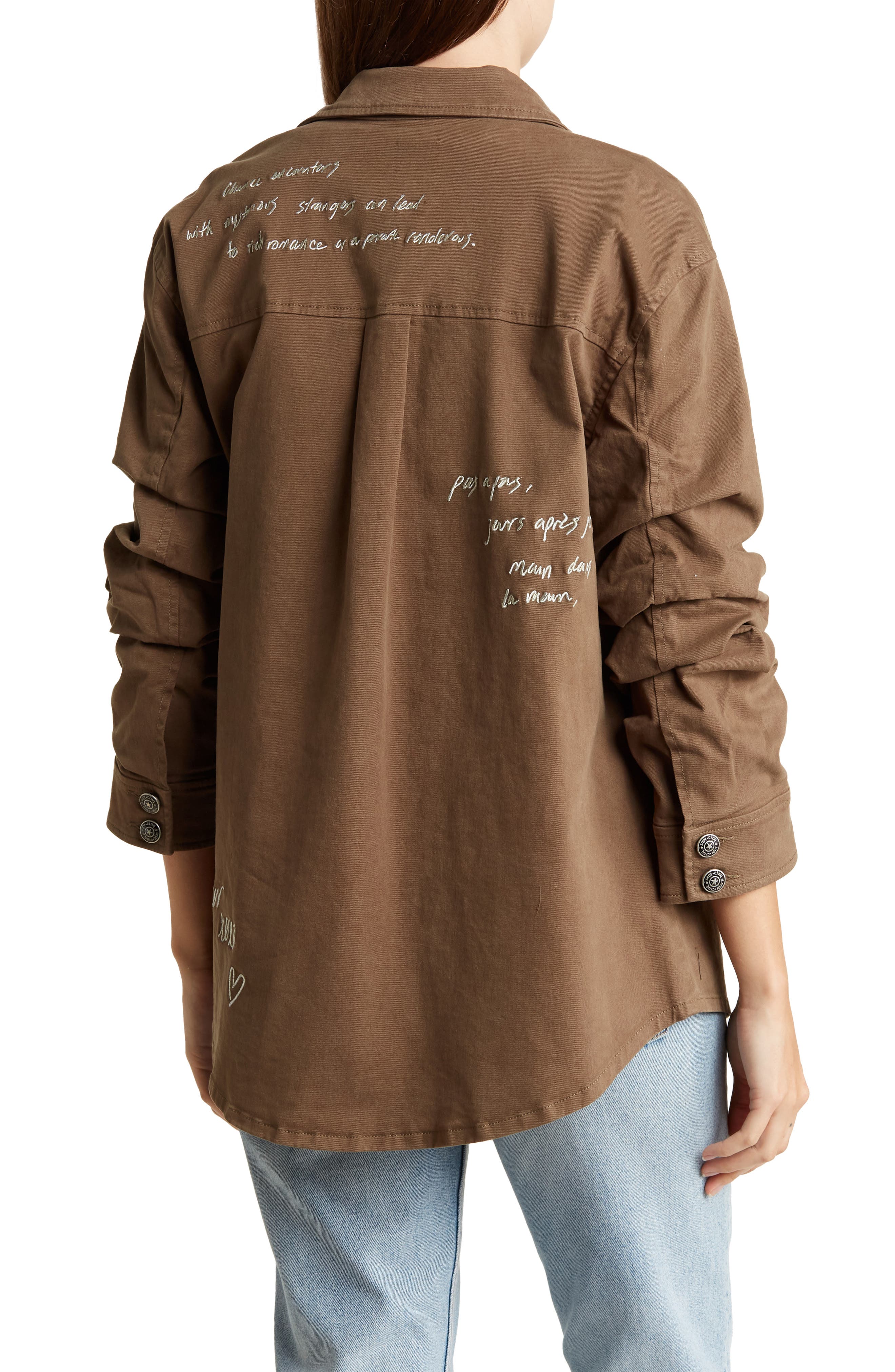 Cinq à Sept Vera Love Letter Utility Shirt Jacket | Nordstromrack