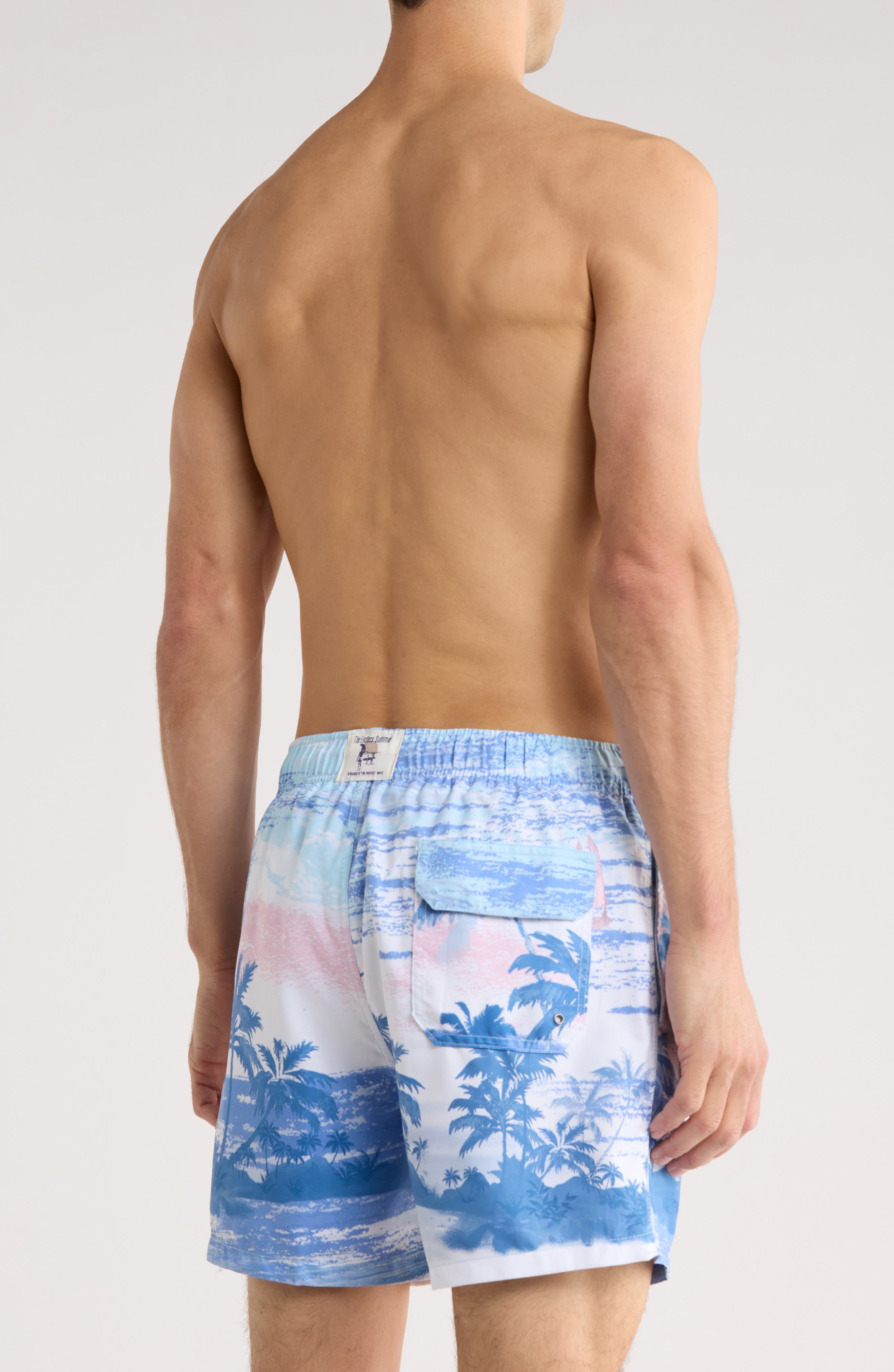 THE ENDLESS SUMMER Tropical Volley Swim Trunks | Nordstromrack