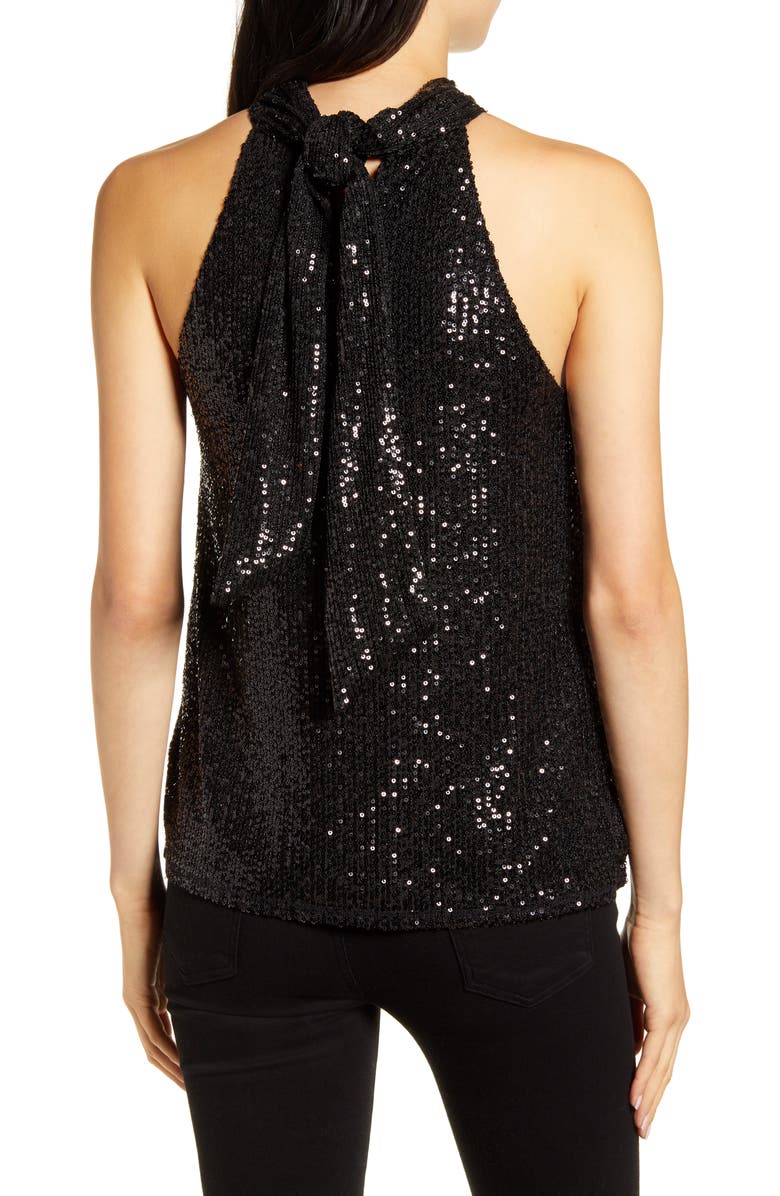 Halogen® High Neck Sequin Halter Top | Nordstrom Halogen® High Neck Sequin Halter Top | Nordstrom