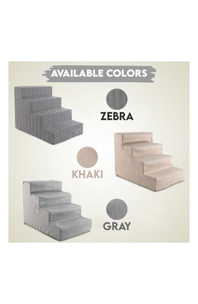 Precious Tails Herringbone High Density Foam 4 Steps Pet Dog Stairs ...