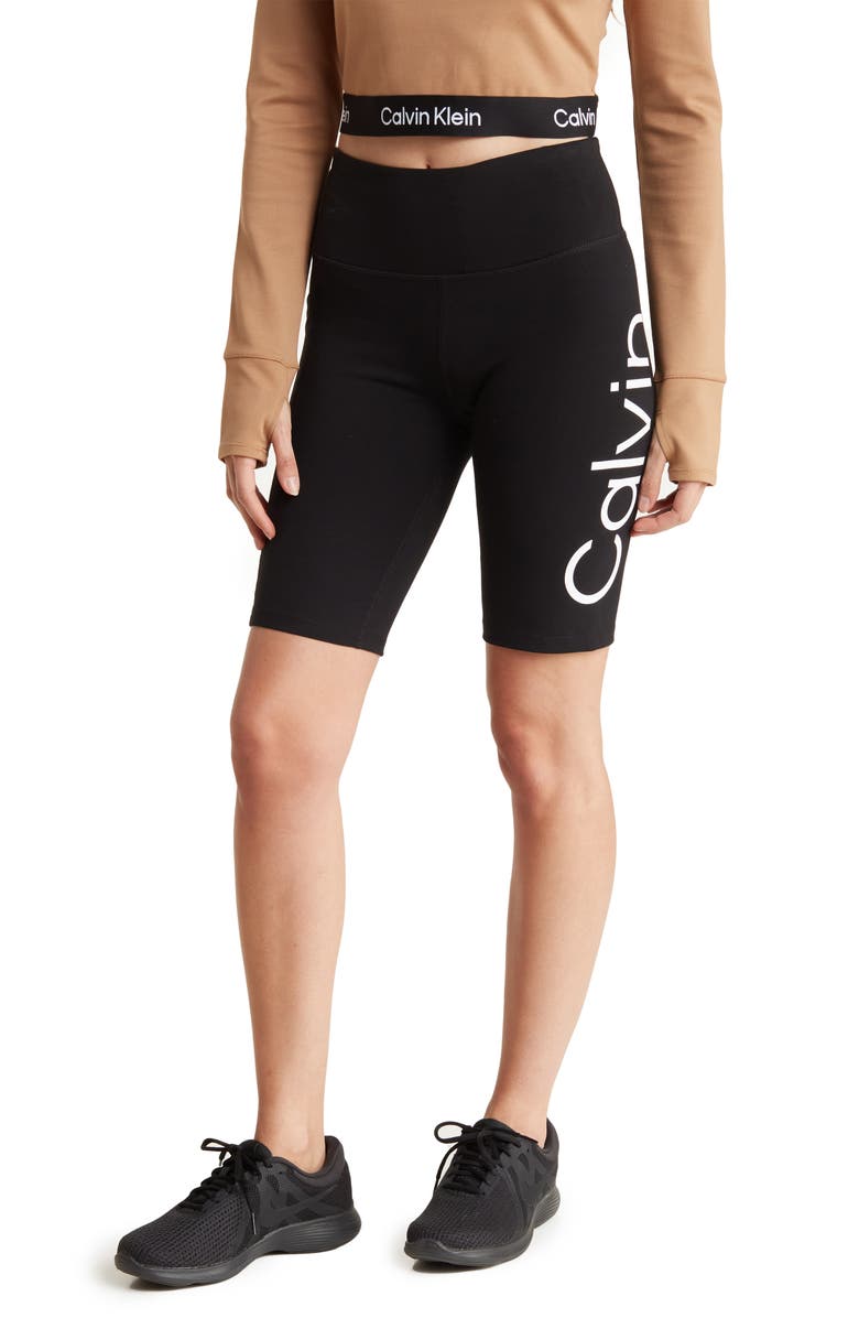 Calvin Klein High Waist Logo Bike Shorts | Nordstromrack