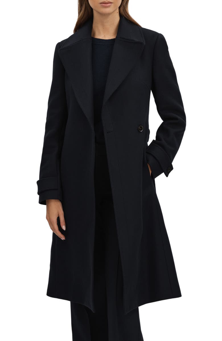 Reiss Tor Belted Wool Blend Coat | Nordstromrack