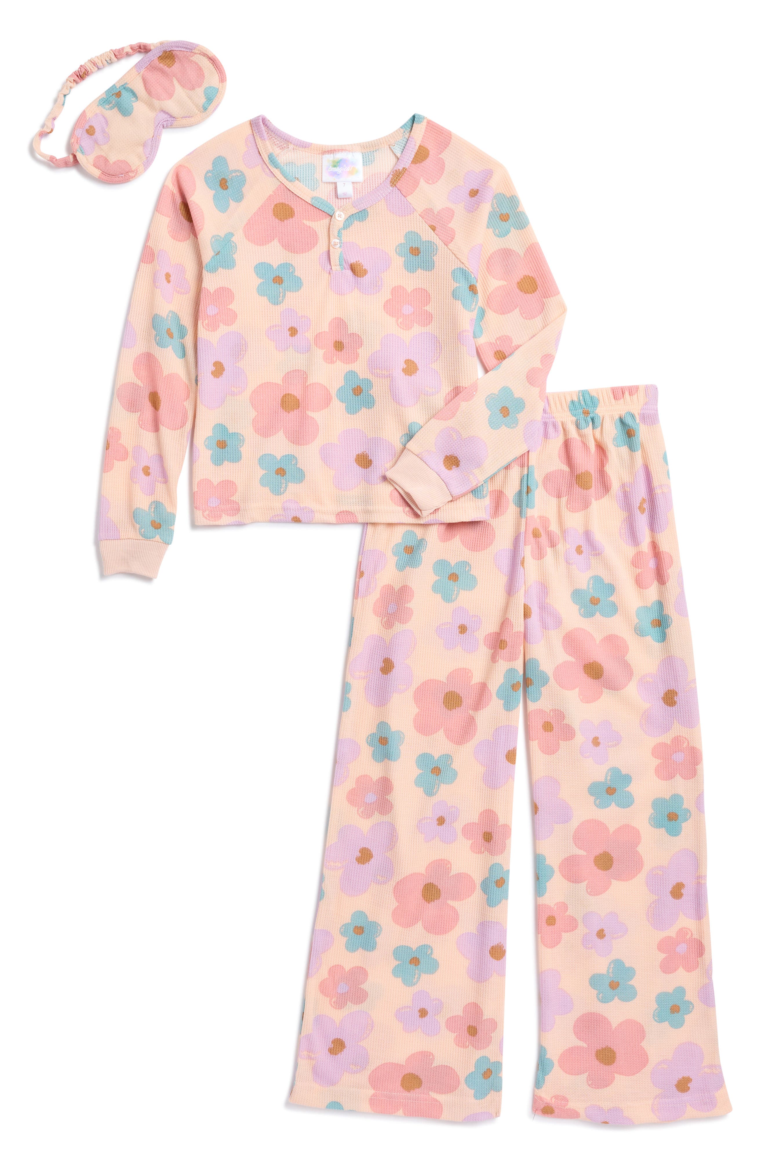 BMAGICAL Kids' Henley Pajamas & Eye Mask Set | Nordstromrack