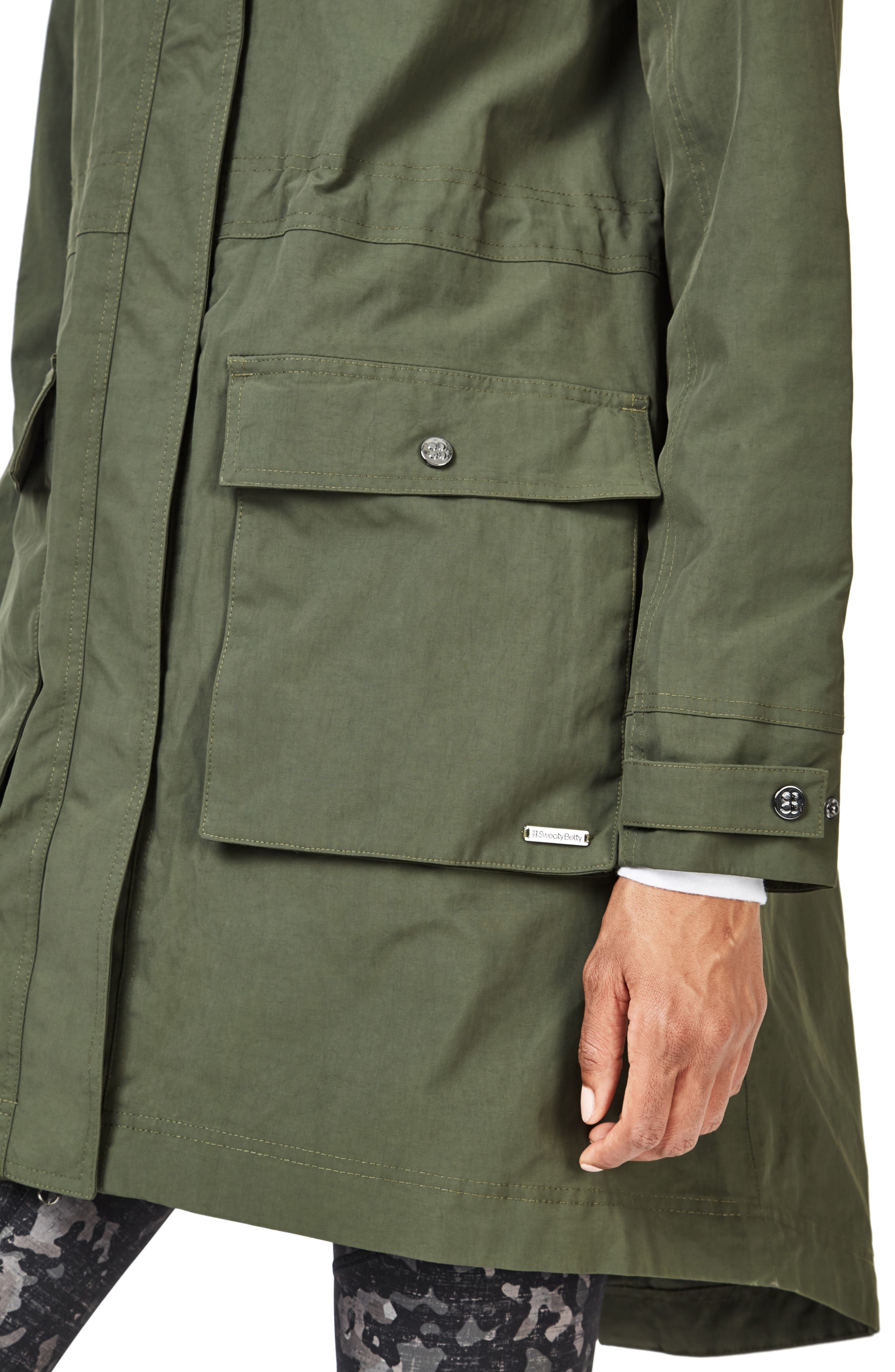 Sweaty Betty Stride Water Resistant Hooded Nylon Parka | Nordstromrack