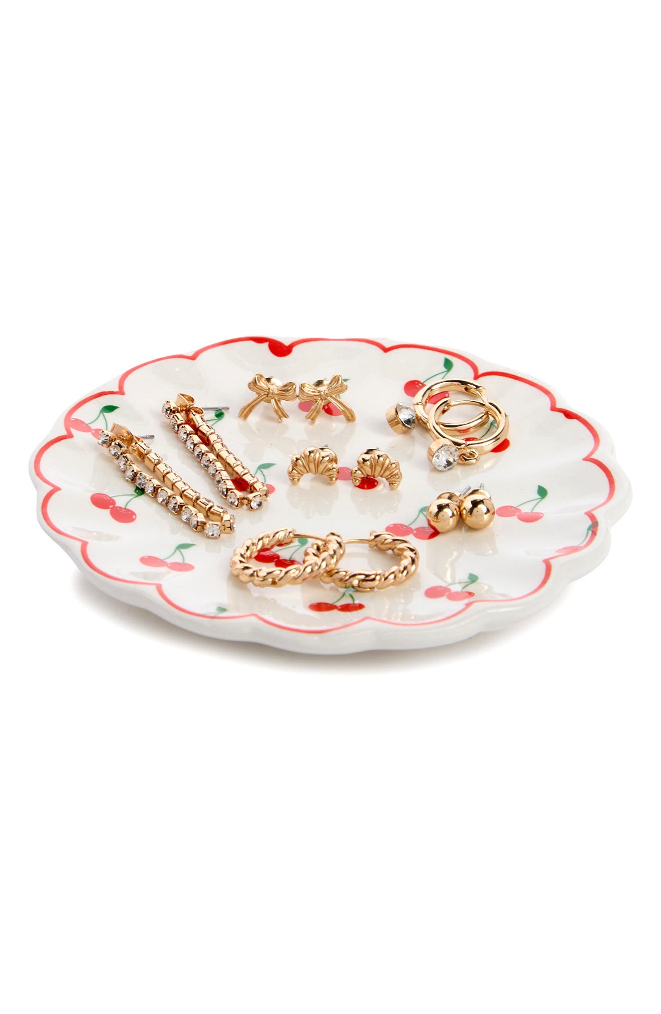 BP. Set of 6 Assorted Earrings & Ceramic Tray | Nordstromrack