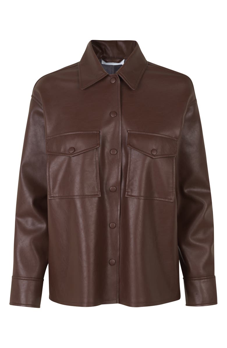 Samsøe Samsøe Shereen Faux Leather Overshirt | Nordstrom
