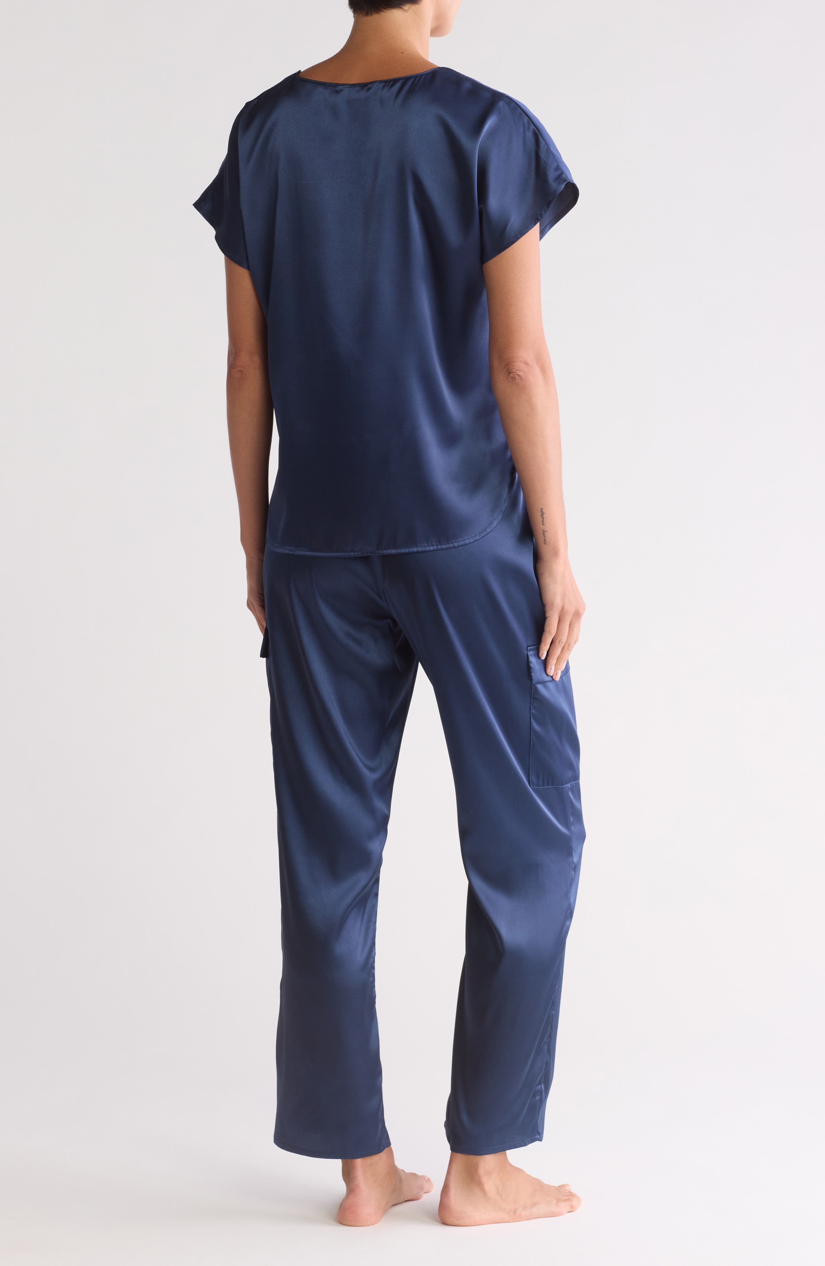 Nicole Miller Cargo Satin Long Pajamas | Nordstromrack