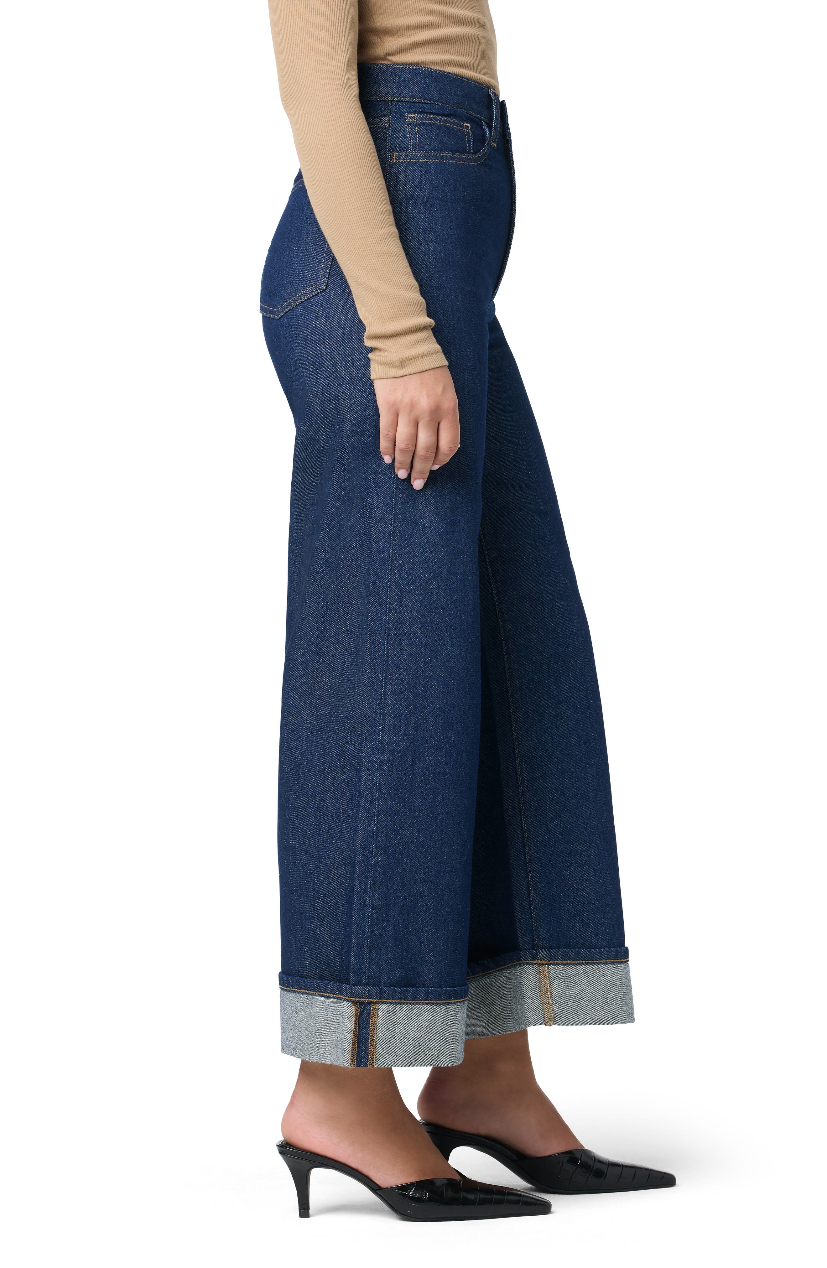 Joe's Cuffed High Waist Ankle Wide Leg Jeans | Nordstromrack