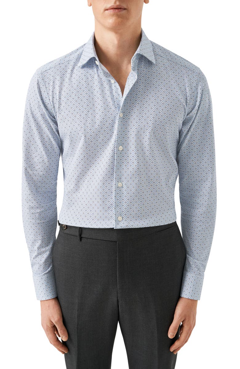 Eton Slim Fit Medallion 4Flex Stretch Dress Shirt | Nordstrom