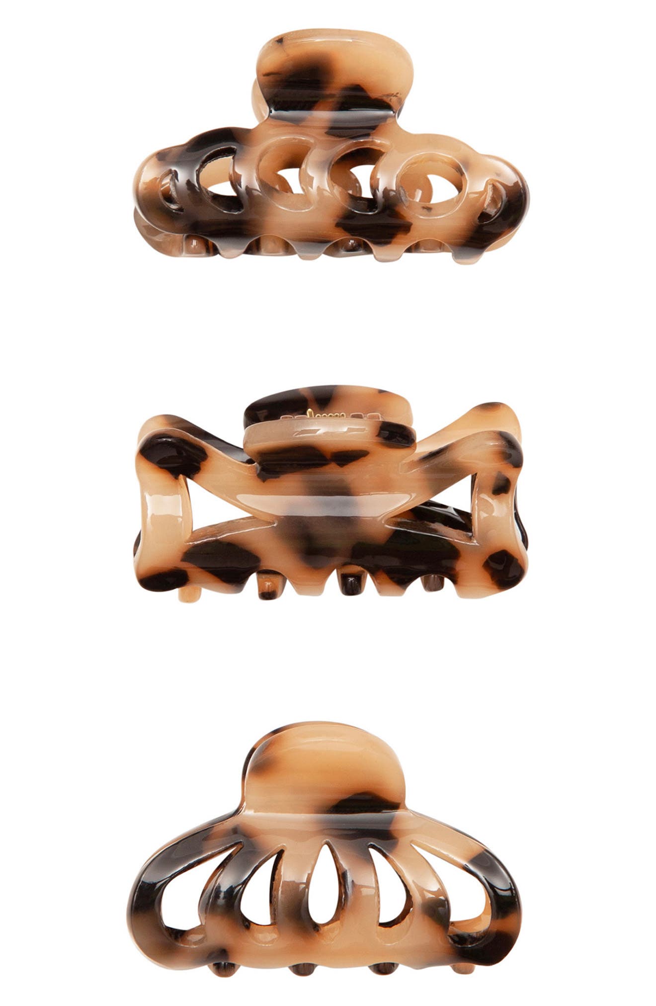 Mimi & Lula Kids' 3-pack Leopard Print Mini Claw Hair Clips In Multi ...
