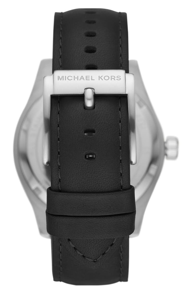 Michael Kors Layton Leather Strap Watch, 44mm | Nordstrom