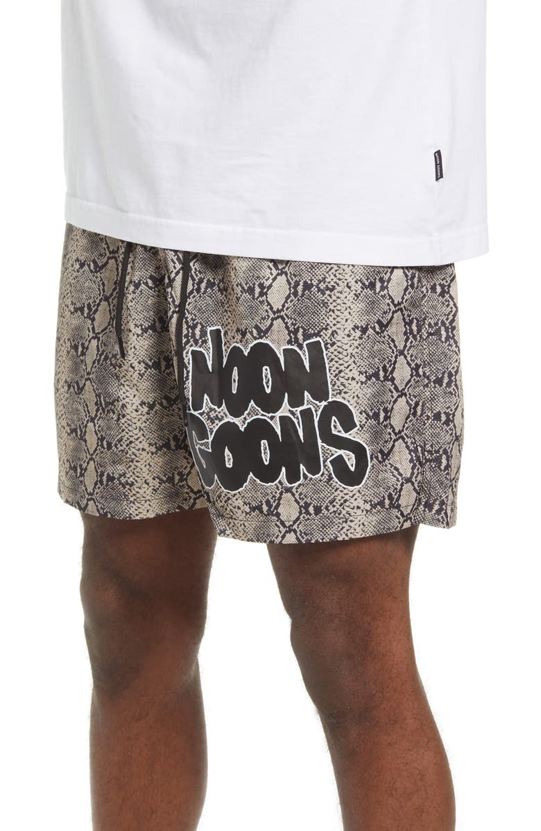 Noon Goons Gonzo Snake Print Nylon Swim Trunks | Nordstrom
