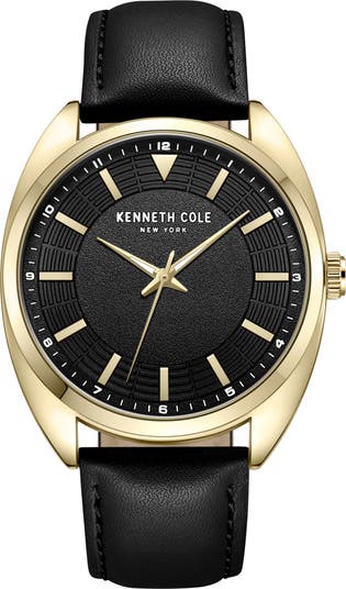 Kenneth Cole Classic Leather Strap Watch, 42mm | Nordstromrack