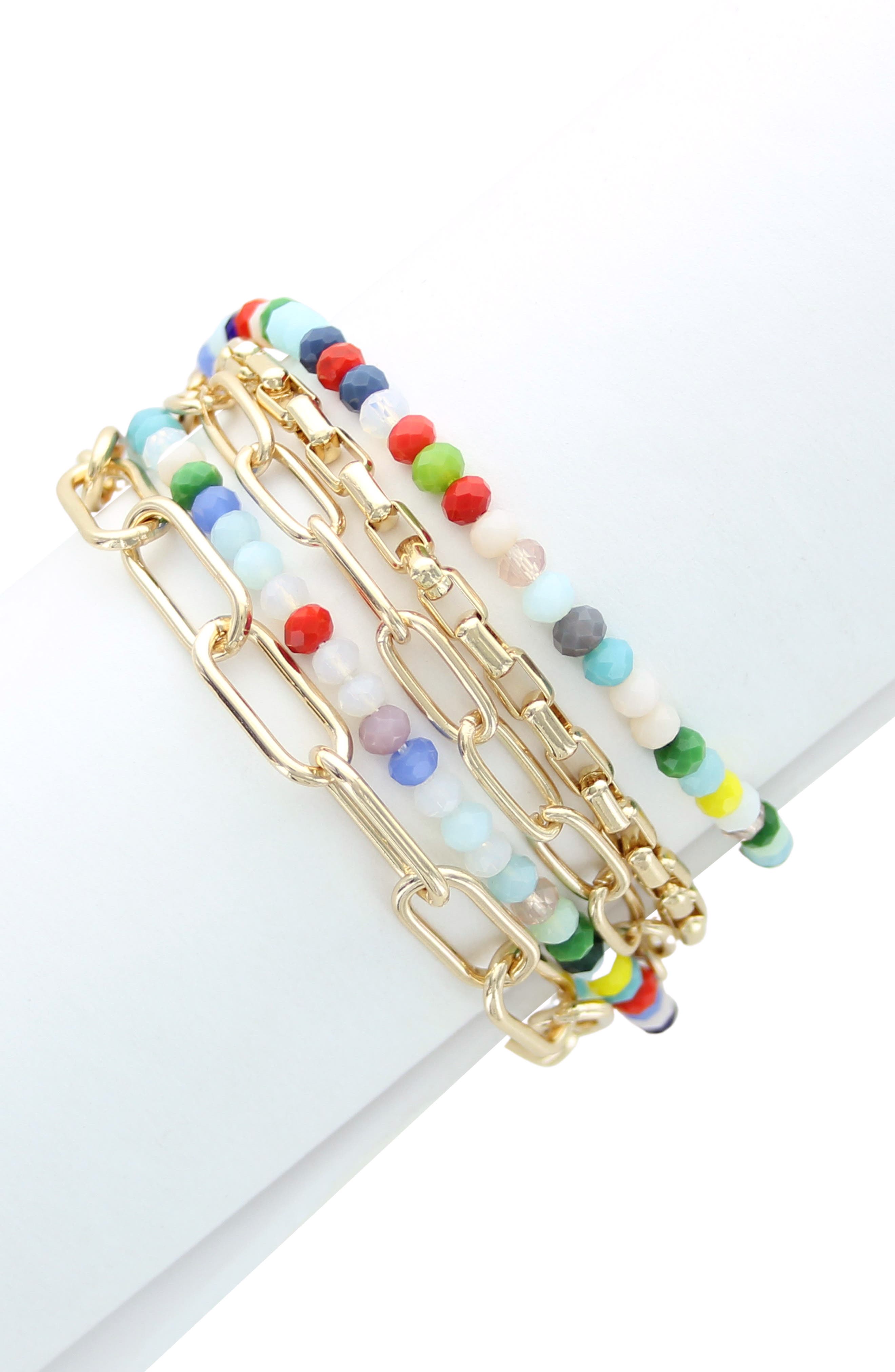 OLIVIA WELLES Dara Multi Strand Beaded Bracelet | Nordstromrack