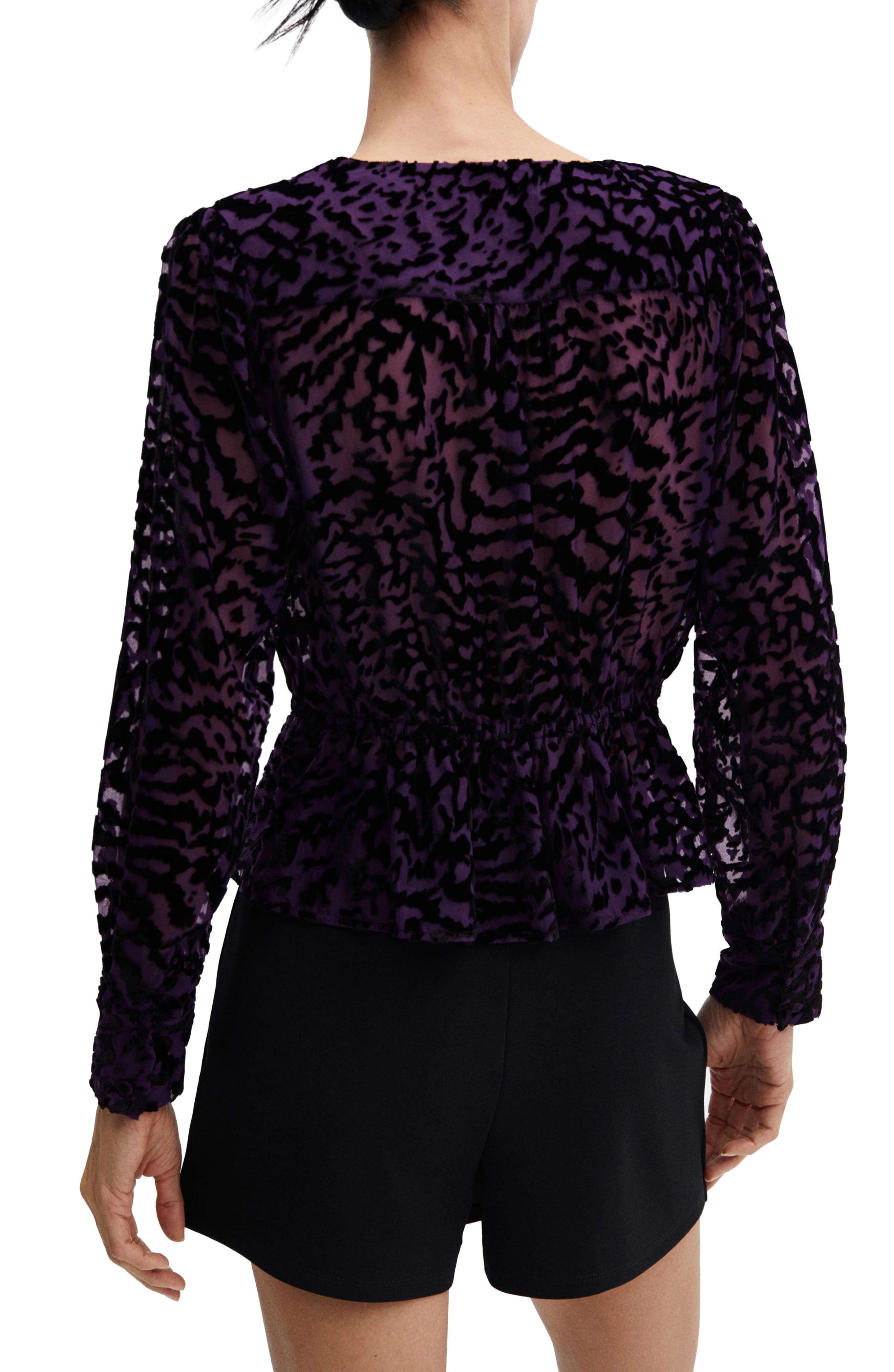 Animal Pattern Burnout Velvet Top (Women) | Nordstromrack