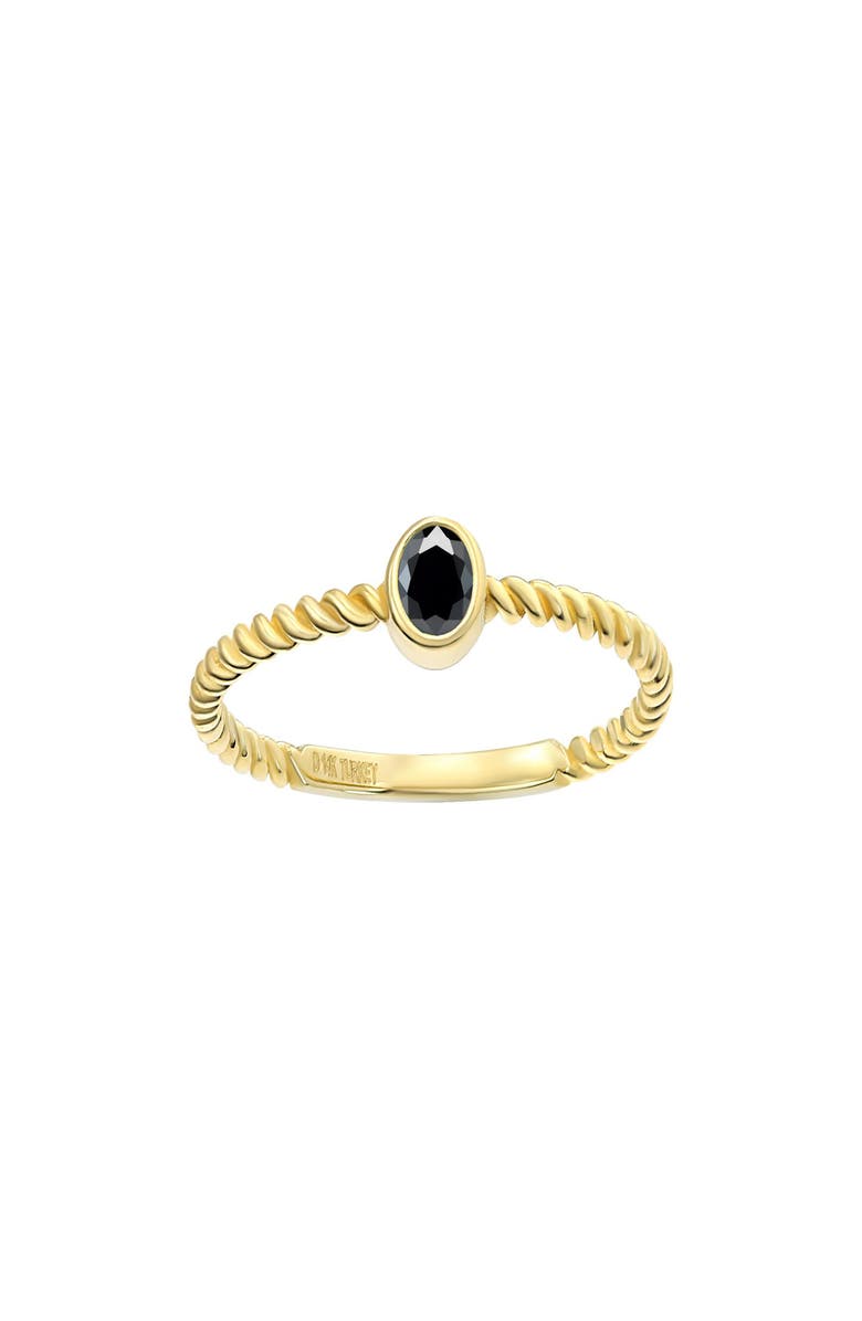 CANDELA JEWELRY 10K Yellow Gold Oval Onyx Ring - Size 7 | Nordstromrack