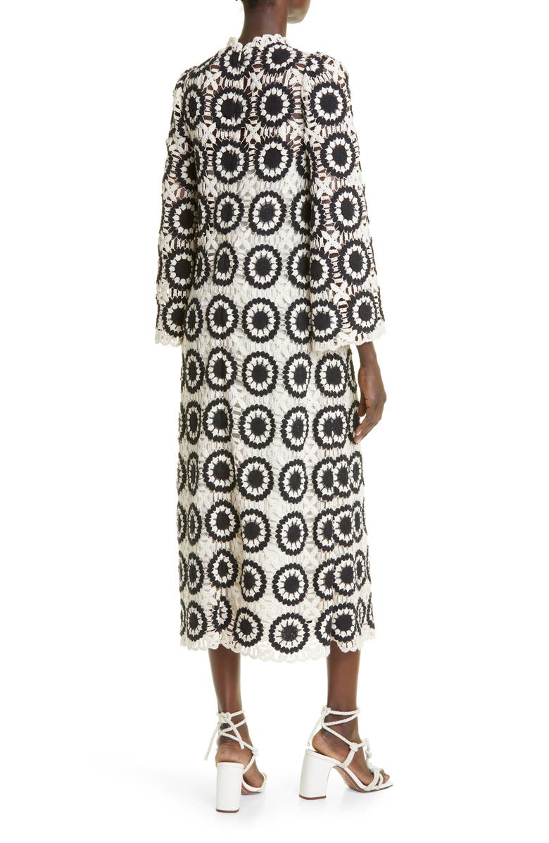 Zimmermann Ginger Long Sleeve Crochet Lace Midi Dress | Nordstromrack