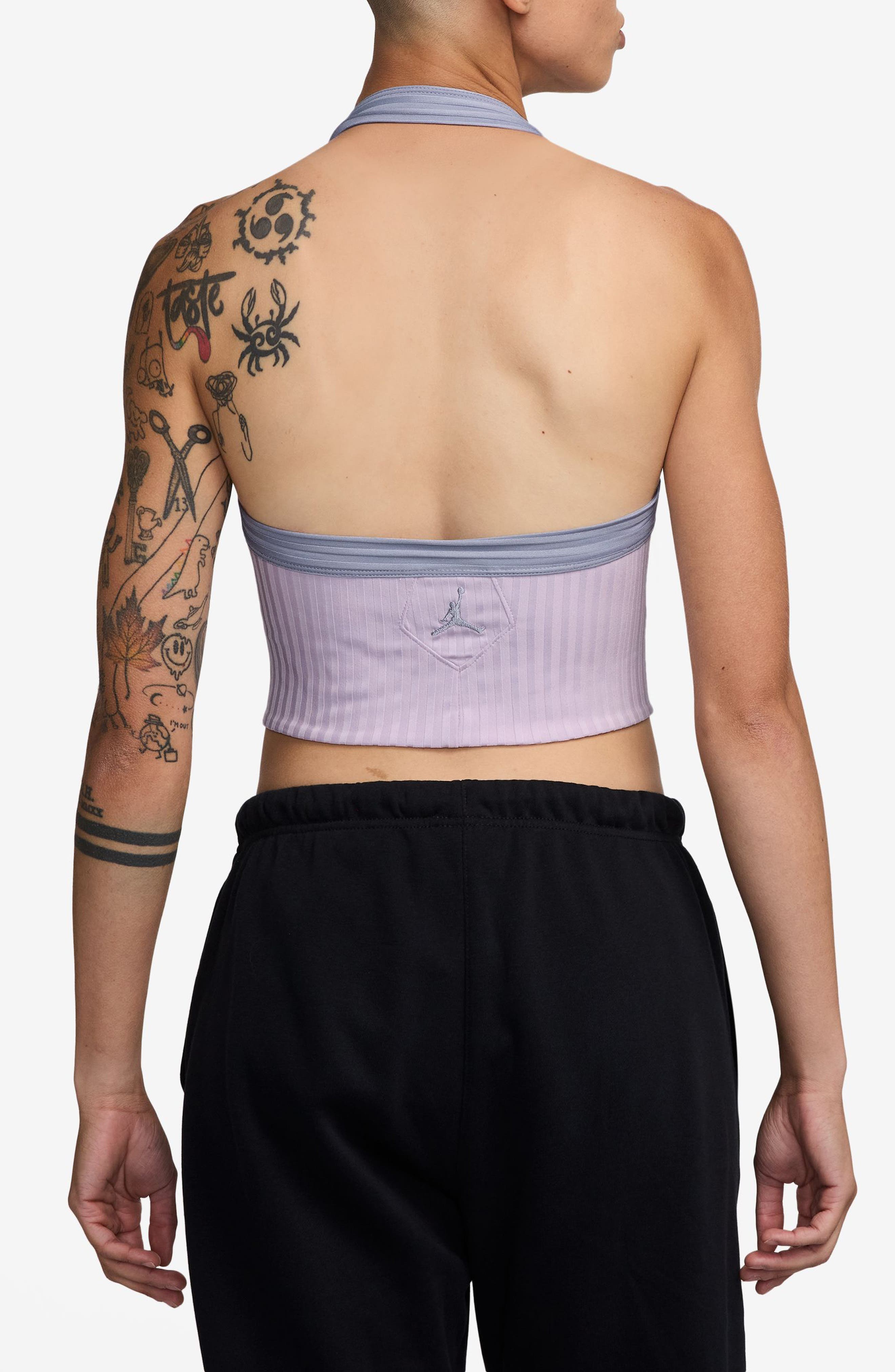 Jordan Flight Poolside Rib Crop Halter Top | Nordstromrack