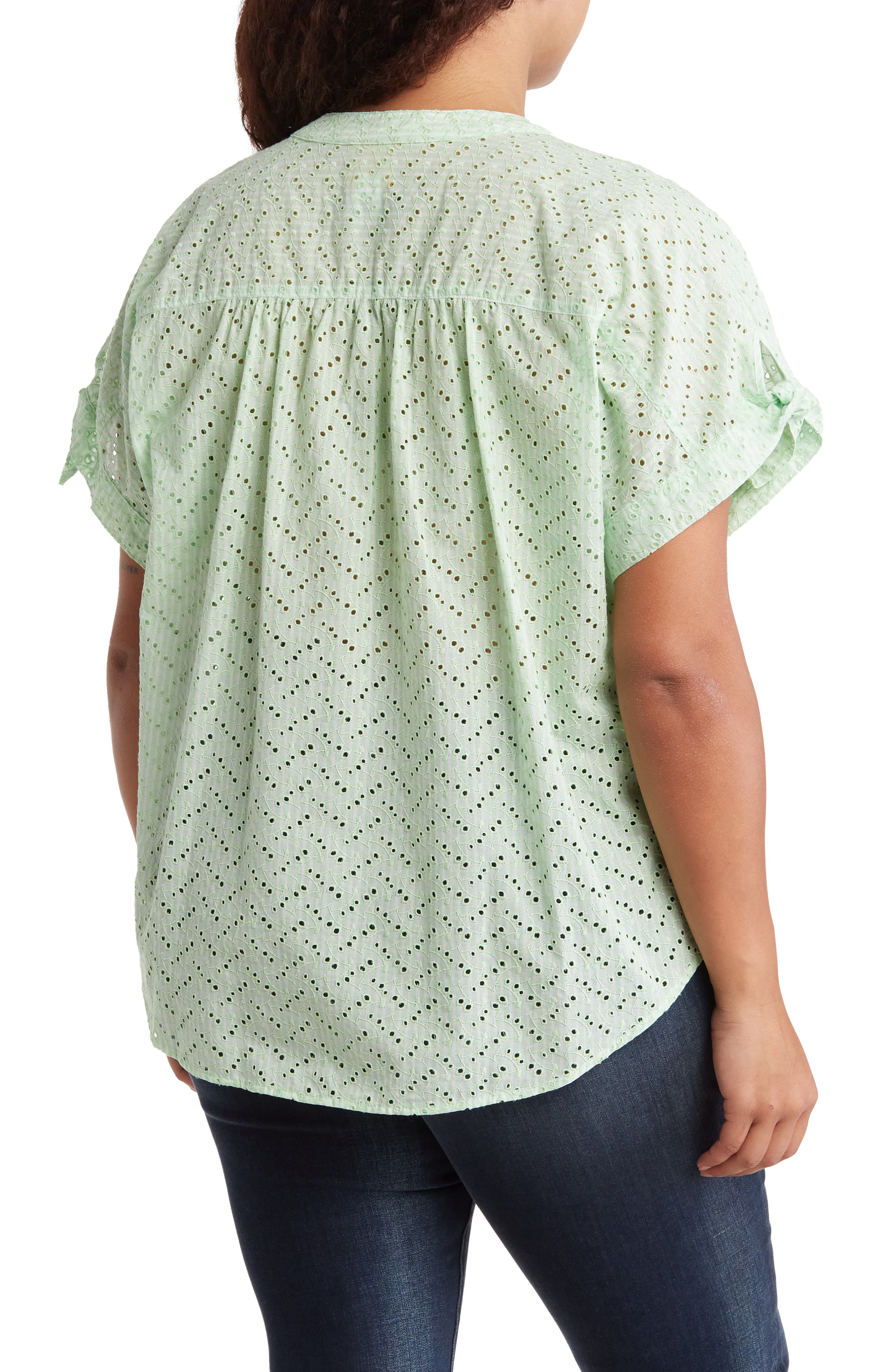 RUBY RD Yarn Dye Eyelet Top | Nordstromrack