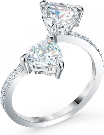 Swarovski double heart ring store