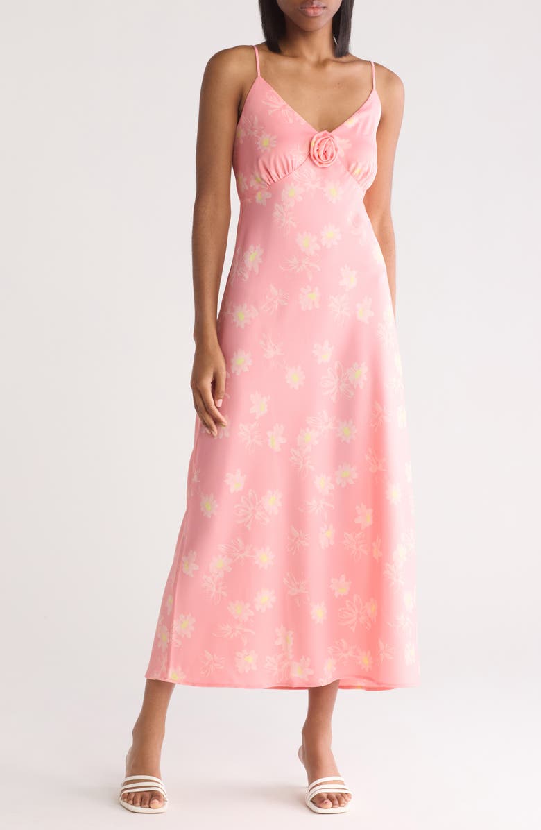 WAYF Floral Rosette Slipdress | Nordstromrack