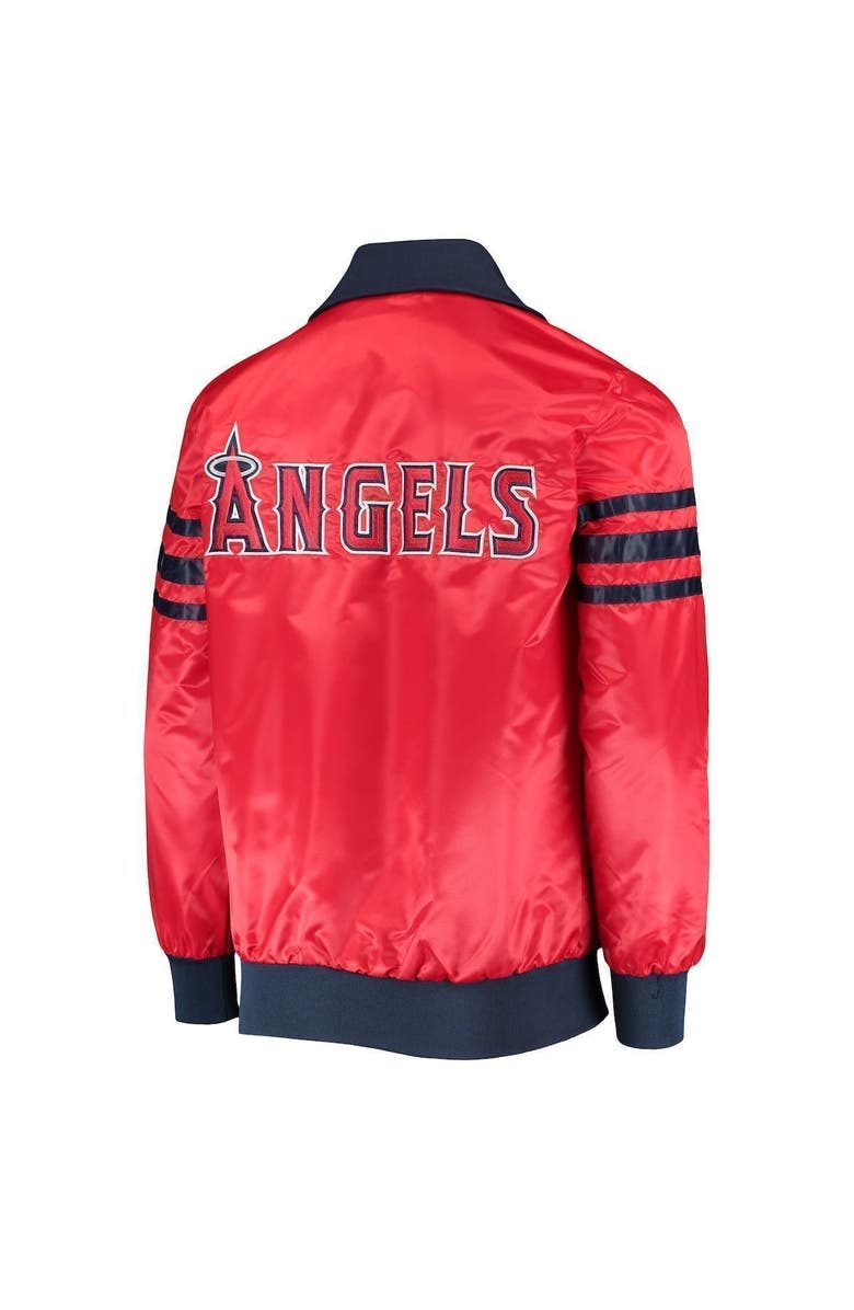 STARTER Men's Starter Red Los Angeles Angels The Captain III Full-Zip ...