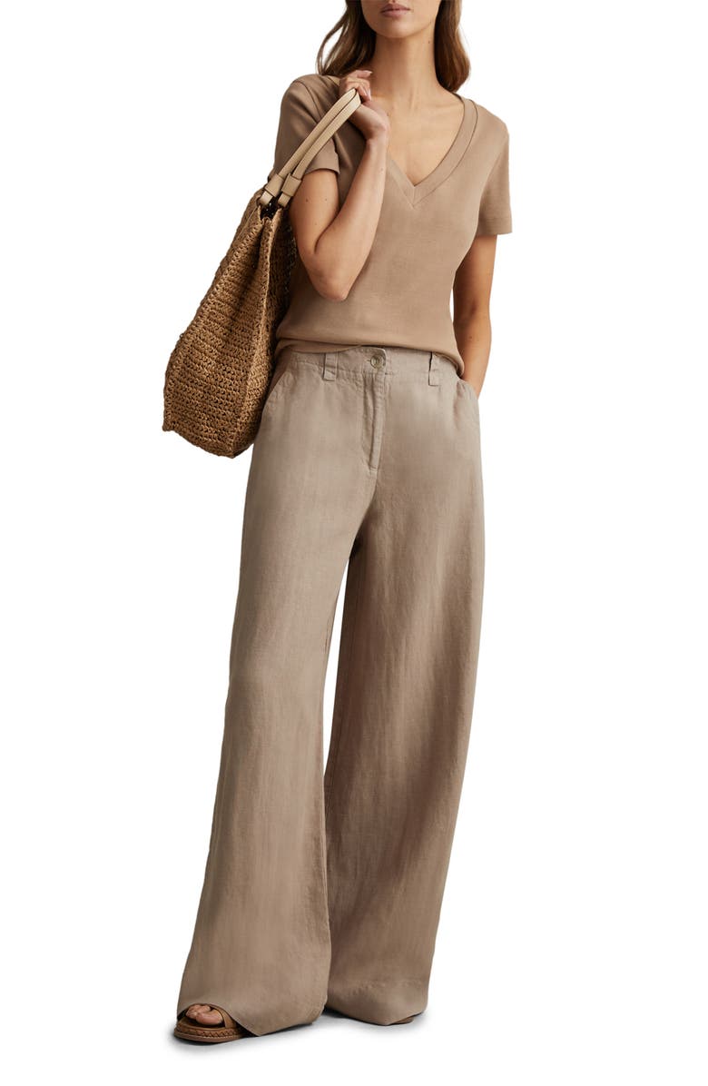 Reiss Demi Linen Wide Leg Pants | Nordstromrack
