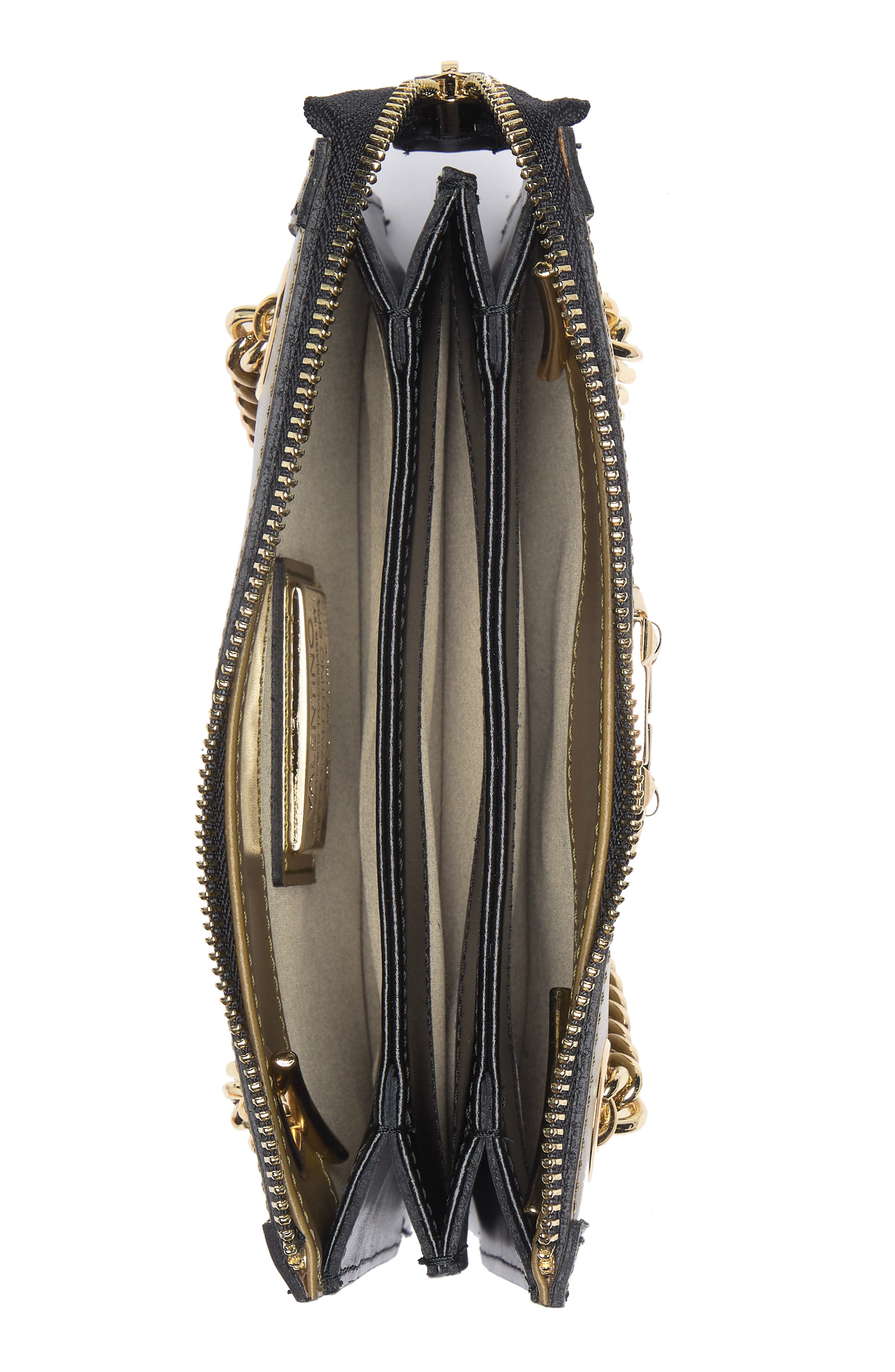 VALENTINO BY MARIO VALENTINO Two-Tone Ginette Leather Shoulder Bag ...