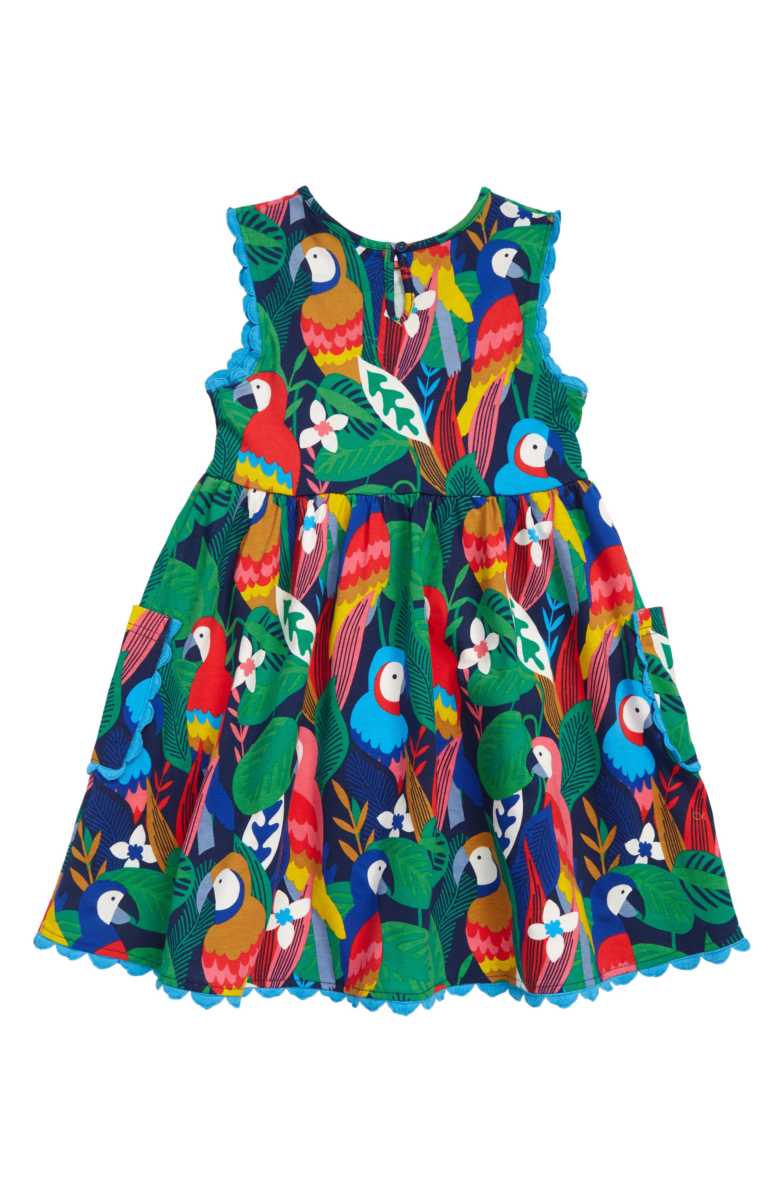 Mini Boden Kids' Scallop Trim Cotton Jersey Dress | Nordstromrack
