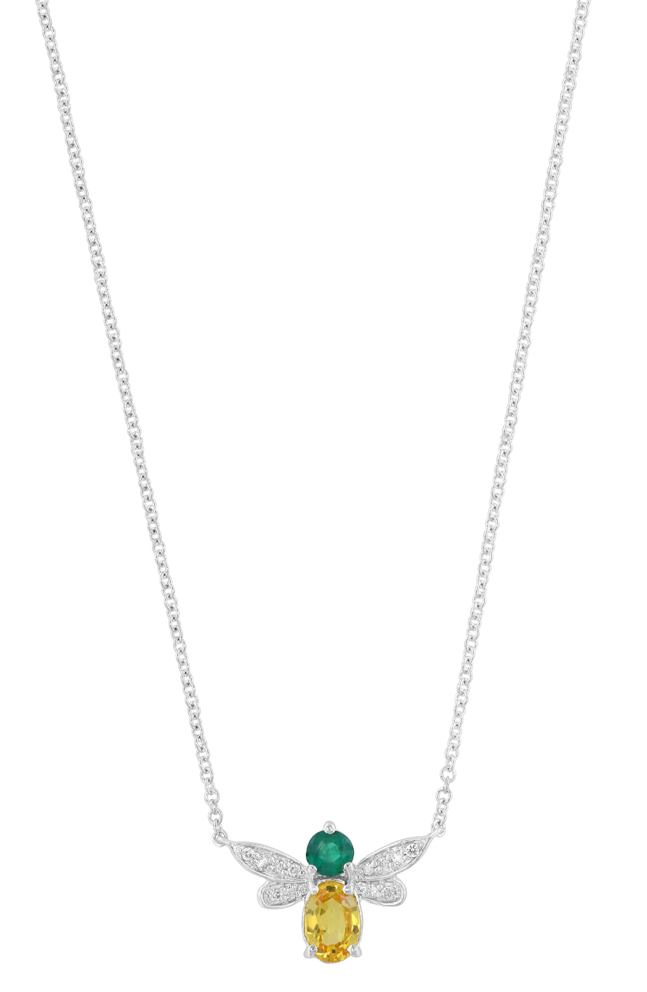 14K White Gold Bee Pendant Necklace (Women) | Nordstromrack