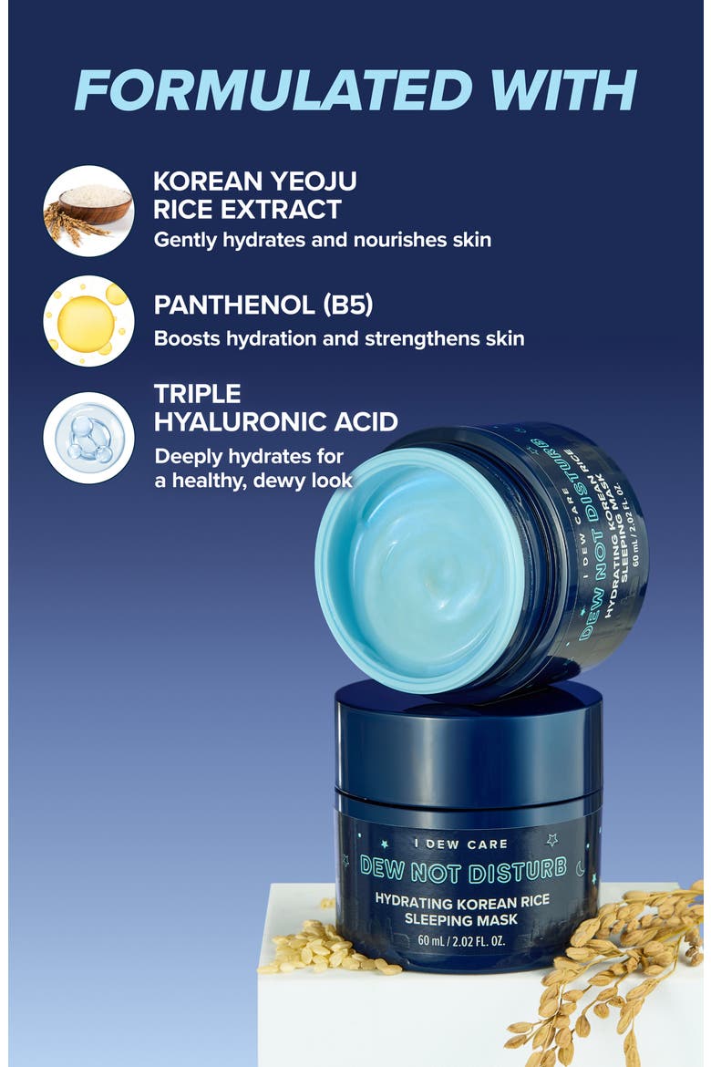 Dew After Dark Hydrating Overnight Face Mask, Lip Mask & Sleep Mask Set ...