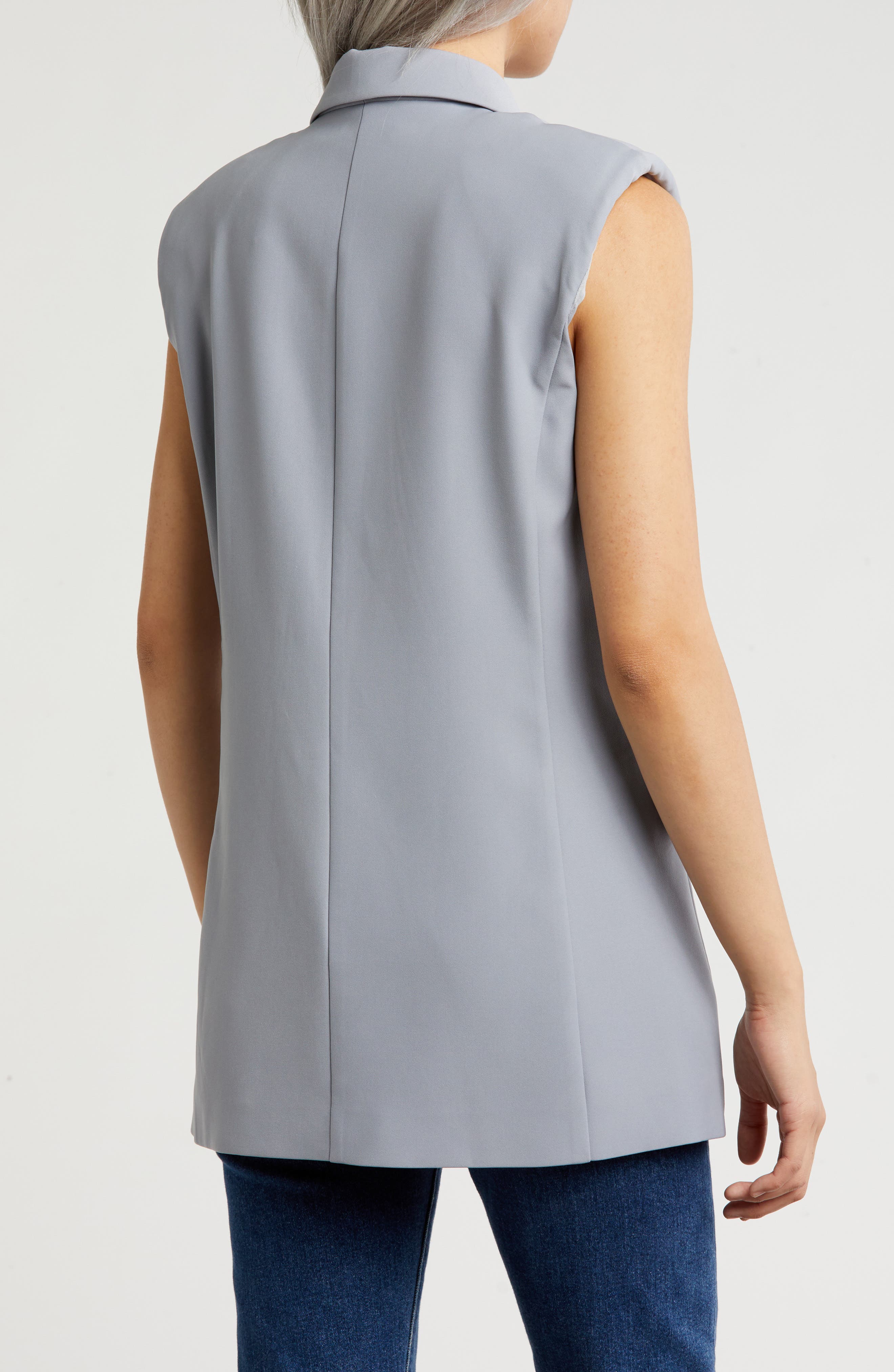 AREA STARS Angie Double Breasted Sleeveless Blazer | Nordstromrack