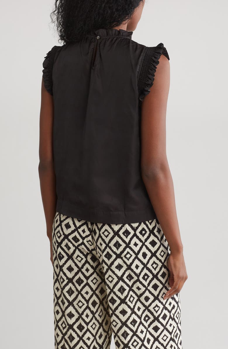 T Tahari Airflow Ruffle Neck Smocked Sleeveless Top | Nordstromrack