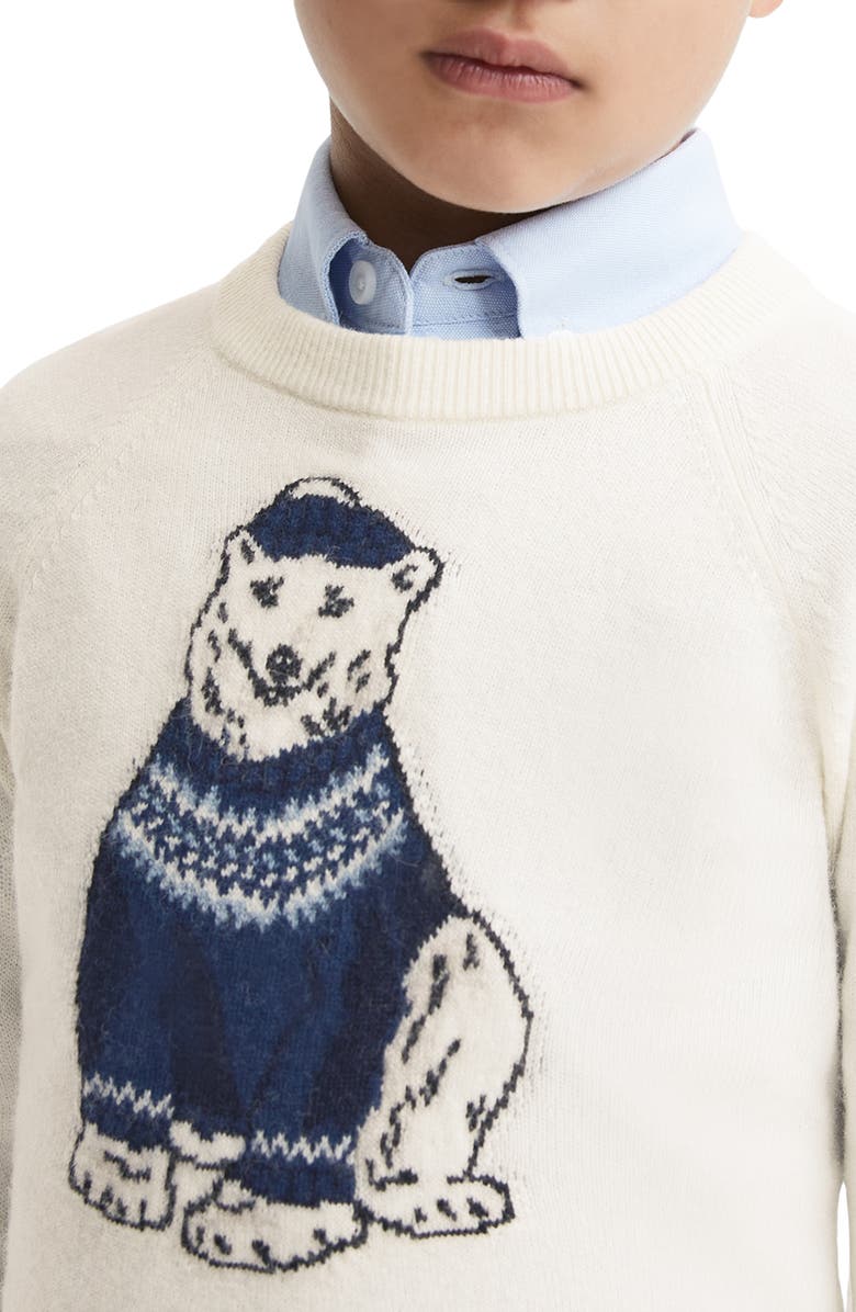 Reiss Kids' Osburn Jr. Polar Bear Crewneck Sweater | Nordstromrack