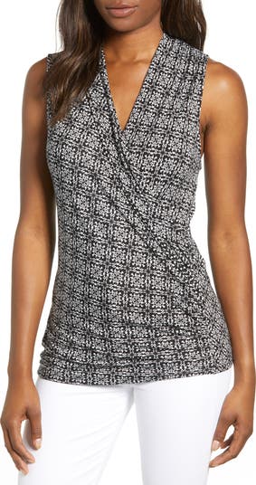 Loveappella Drape Faux Wrap Top | Nordstrom