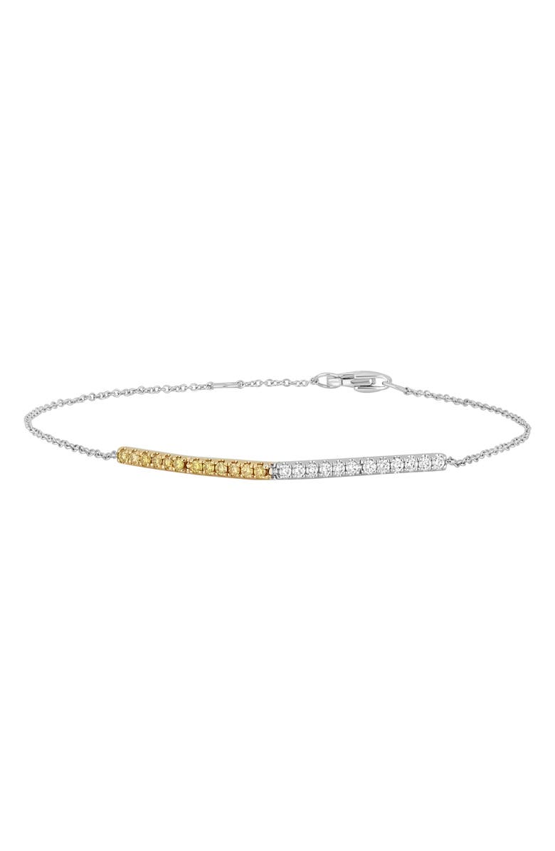 Bony Levy 18K Gold Two-Tone Diamond Bar Bracelet | Nordstromrack