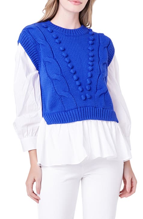 Women's Blue Cable Knit & Fair Isle Sweaters | Nordstrom