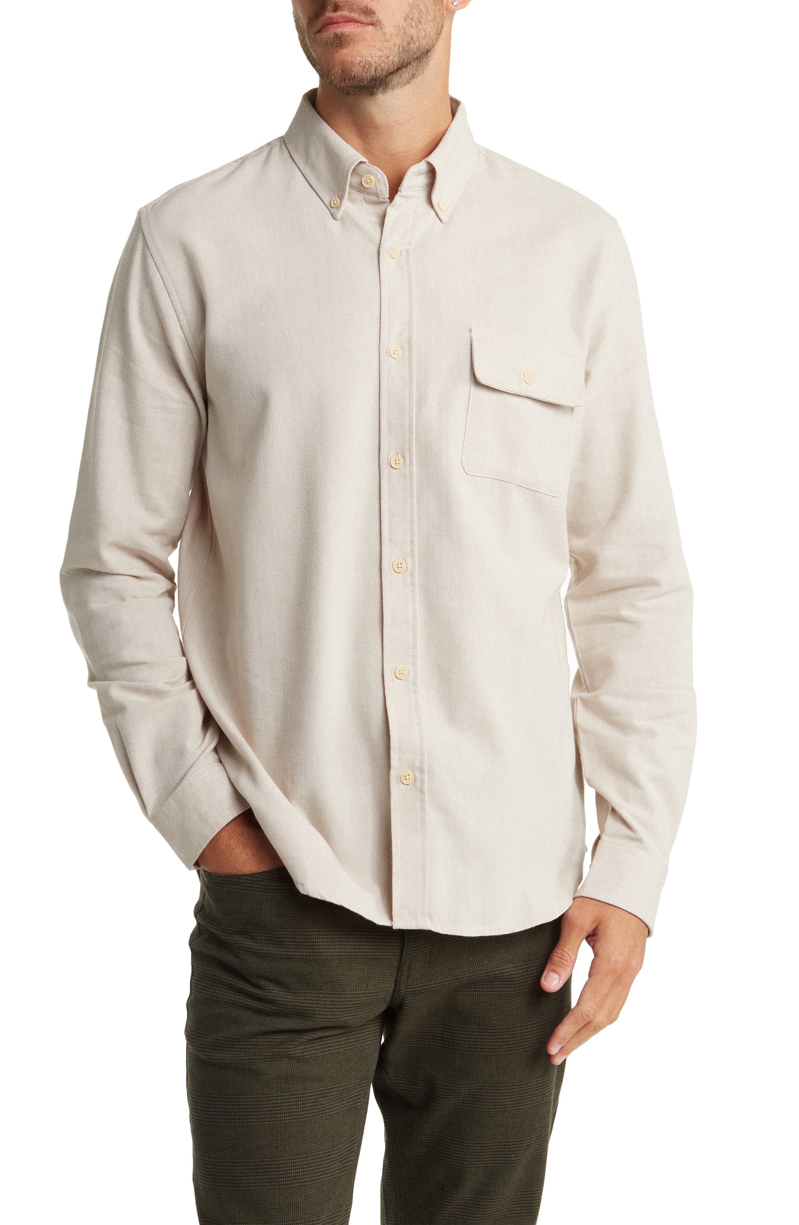 Ben Sherman Long Sleeve Herringbone Shirt | Nordstromrack