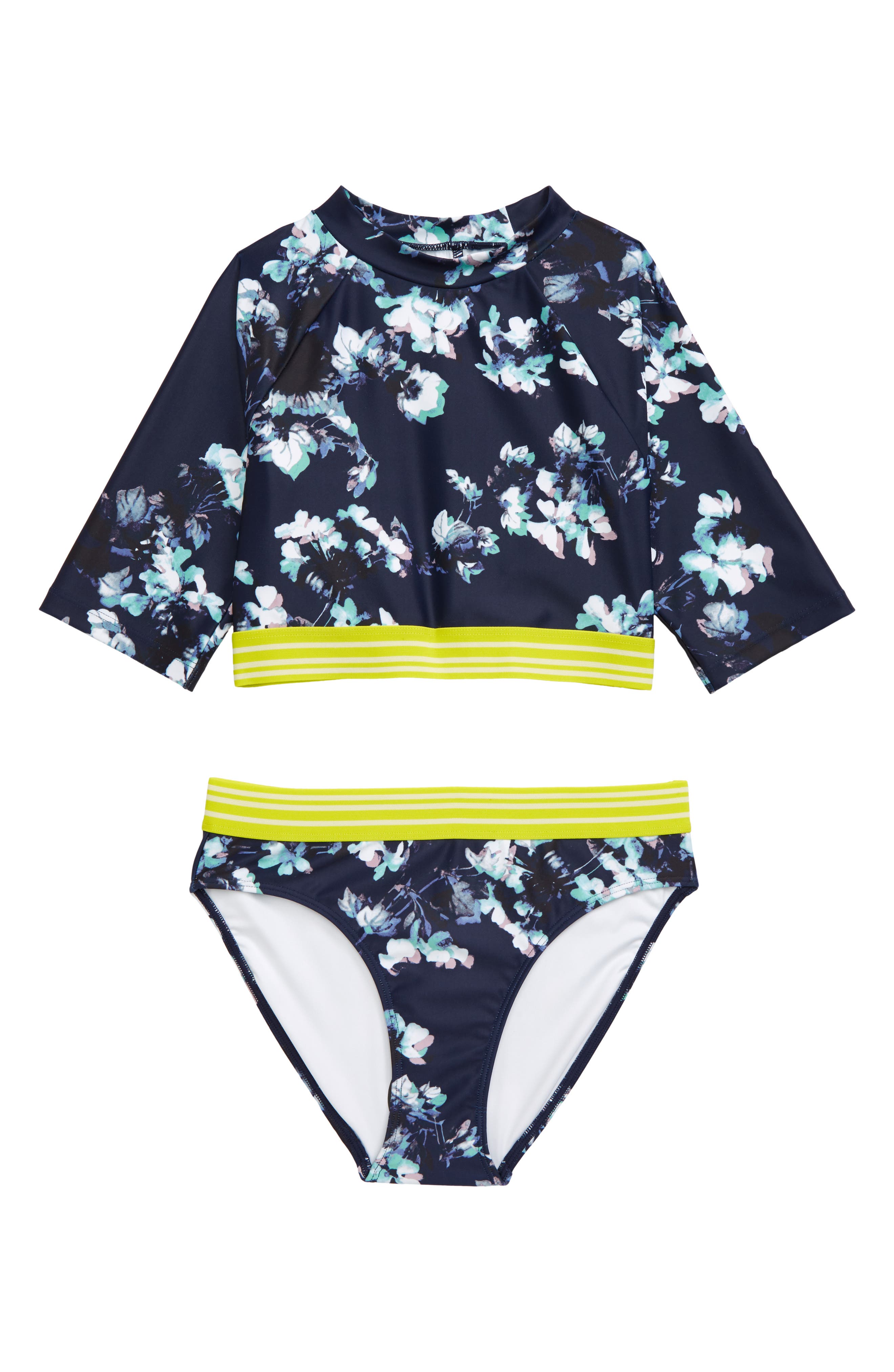 Zella Girl Laguna Two-Piece Rashguard Swimsuit | Nordstromrack
