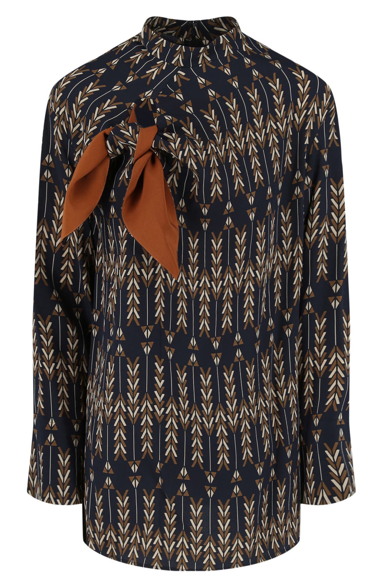 Stella McCartney Zadie Mock Neck Silk Top | Nordstromrack