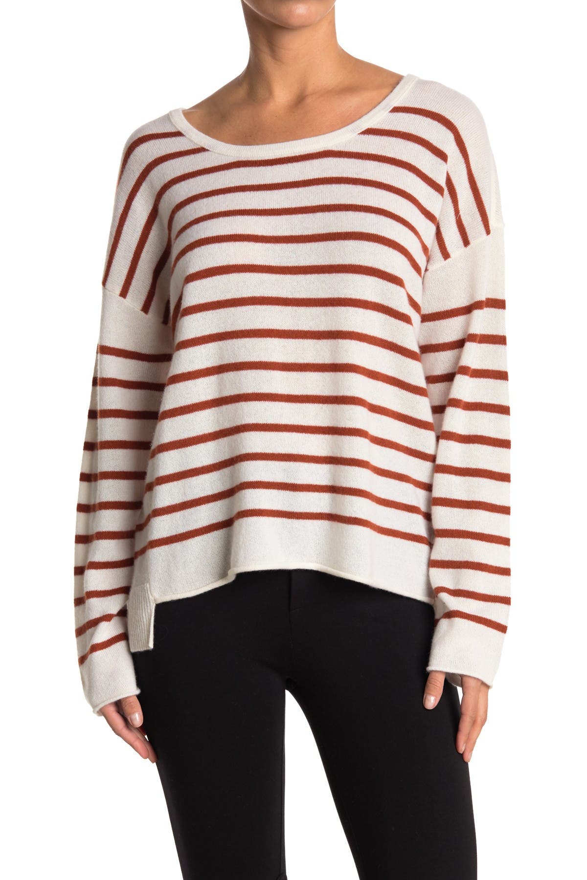 525 America Cashmere Stripe Printed Sweater | Nordstromrack
