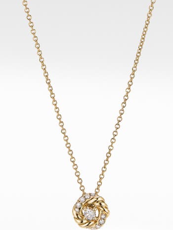 Petite infinity pendant necklace with diamonds store