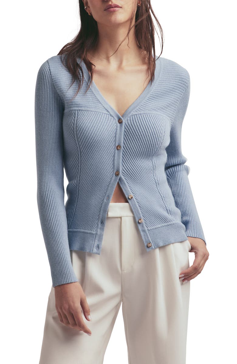 Favorite Daughter The Lena Bustier Rib Cardigan | Nordstromrack