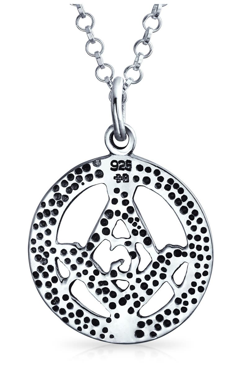 BLING JEWELRY Sterling Silver Freemason Compass Pendant Necklace ...