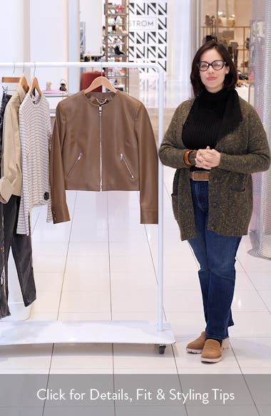 BOSS Sadenita Leather Jacket | Nordstromrack