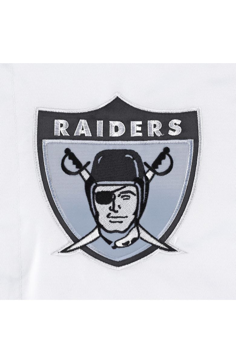 STARTER Men's Starter White Las Vegas Raiders Throwback Warm Up Pitch ...
