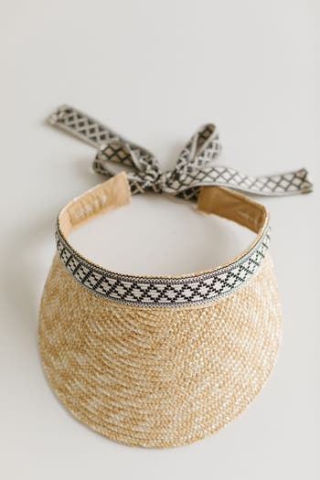 Gigi Pip Wheat Straw Visor | Nordstrom