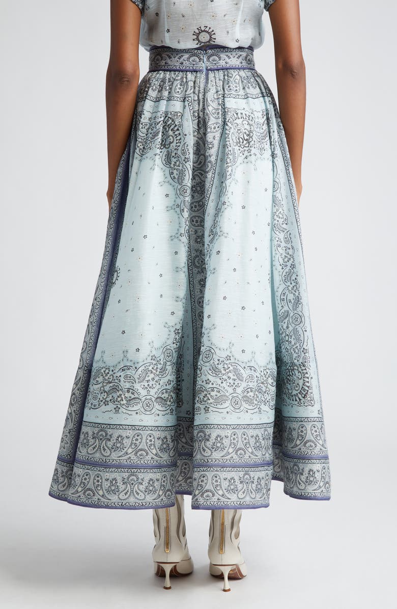 Zimmermann Matchmaker Gathered Linen & Silk Maxi Skirt | Nordstromrack