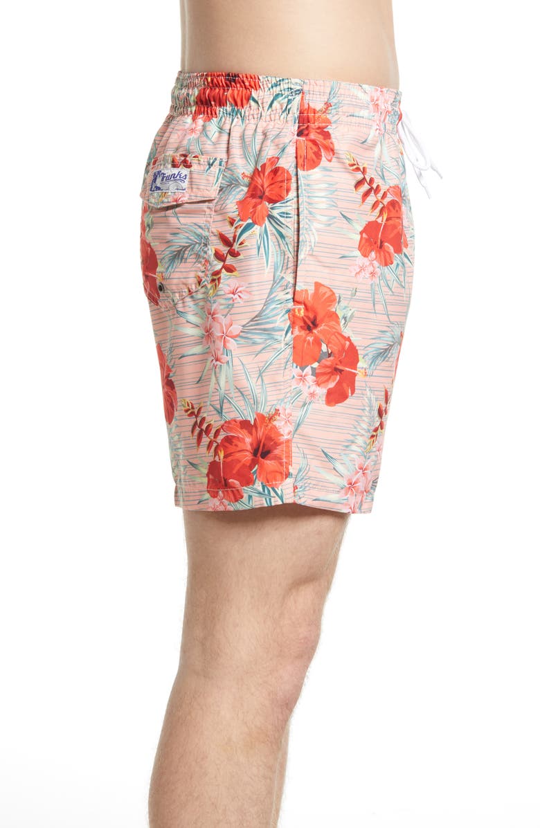 Trunks Surf & Swim Co. Men's Sano Floral Print Swim Trunks | Nordstromrack